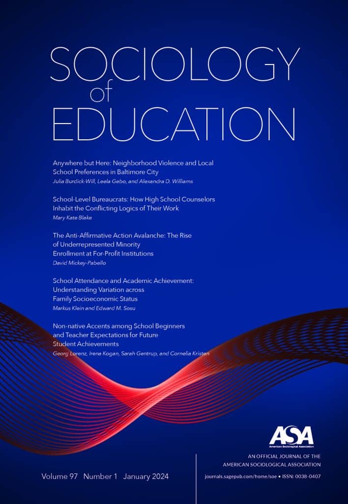 Sociology of Education | American Sociological Association